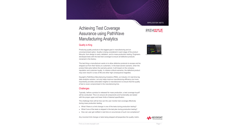 PM2288A PathWave Manufacturing Analytics | Keysight